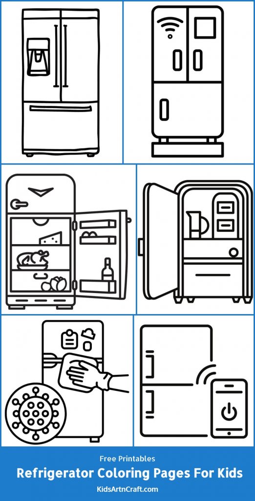 Refrigerator Coloring Pages For Kids – Free Printables - Kids Art & Craft