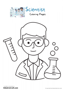 Scientist Coloring Pages For Kids – Free Printables - Kids Art & Craft