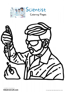 Scientist Coloring Pages For Kids – Free Printables - Kids Art & Craft