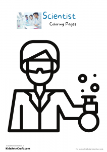 Scientist Coloring Pages For Kids – Free Printables - Kids Art & Craft