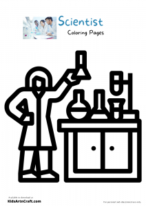 Scientist Coloring Pages For Kids – Free Printables - Kids Art & Craft