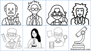 Scientist Coloring Pages For Kids – Free Printables - Kids Art & Craft
