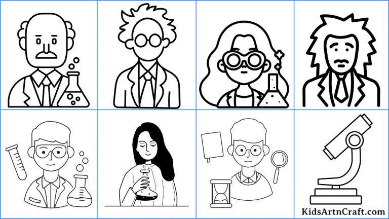 Scientist Coloring Pages For Kids – Free Printables - Kids Art & Craft