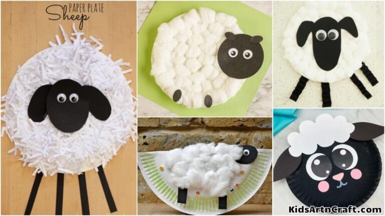 Sheep Paper Plate Crafts for Kids - Kids Art & Craft