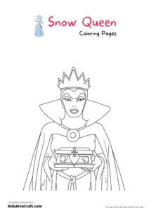 Snow Queen Coloring Pages For Kids – Free Printables - Kids Art & Craft