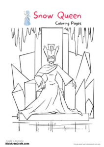 Snow Queen Coloring Pages For Kids – Free Printables - Kids Art & Craft