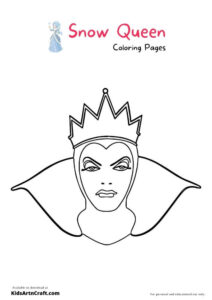 Snow Queen Coloring Pages For Kids – Free Printables - Kids Art & Craft