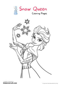 Snow Queen Coloring Pages For Kids – Free Printables - Kids Art & Craft