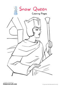 Snow Queen Coloring Pages For Kids – Free Printables - Kids Art & Craft