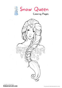 Snow Queen Coloring Pages For Kids – Free Printables - Kids Art & Craft