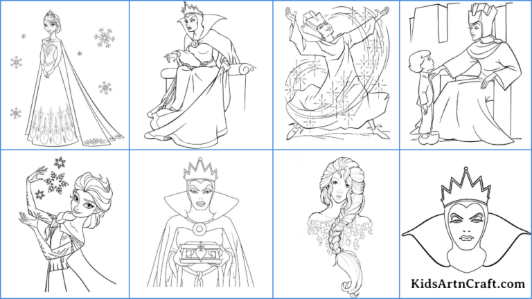 Snow Queen Coloring Pages For Kids – Free Printables - Kids Art & Craft