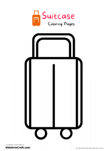 Suitcase Coloring Pages For Kids – Free Printables - Kids Art & Craft