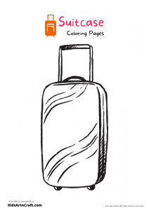Suitcase Coloring Pages For Kids – Free Printables - Kids Art & Craft