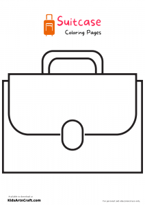 Suitcase Coloring Pages For Kids – Free Printables - Kids Art & Craft