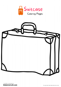 Suitcase Coloring Pages For Kids – Free Printables - Kids Art & Craft