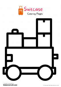 Suitcase Coloring Pages For Kids – Free Printables - Kids Art & Craft