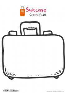 Suitcase Coloring Pages For Kids – Free Printables - Kids Art & Craft
