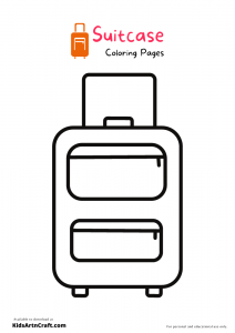 Suitcase Coloring Pages For Kids – Free Printables - Kids Art & Craft