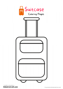 Suitcase Coloring Pages For Kids – Free Printables - Kids Art & Craft