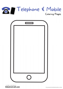 Telephone & Mobile Coloring Pages For Kids – Free Printables - Kids Art ...