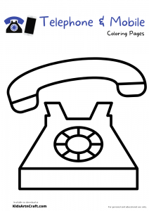 Telephone & Mobile Coloring Pages For Kids – Free Printables - Kids Art ...