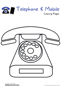 Telephone & Mobile Coloring Pages For Kids – Free Printables - Kids Art ...