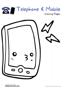 Telephone & Mobile Coloring Pages For Kids – Free Printables - Kids Art ...