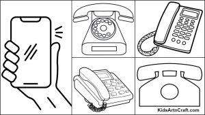 Telephone & Mobile Coloring Pages For Kids – Free Printables - Kids Art ...