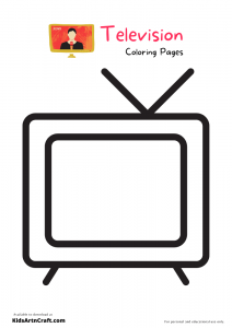 Television Coloring Pages For Kids – Free Printables - Kids Art & Craft