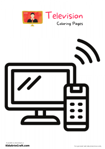 Television Coloring Pages For Kids – Free Printables - Kids Art & Craft