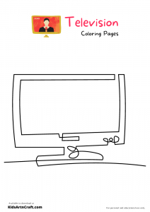 Television Coloring Pages For Kids – Free Printables - Kids Art & Craft