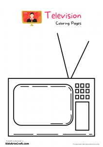 Television Coloring Pages For Kids – Free Printables - Kids Art & Craft