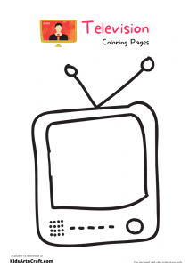 Television Coloring Pages For Kids – Free Printables - Kids Art & Craft