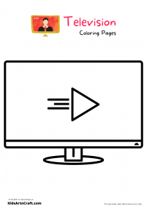 Television Coloring Pages For Kids – Free Printables - Kids Art & Craft