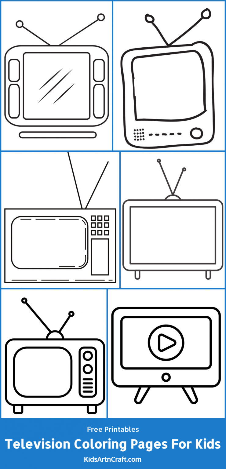 Television Coloring Pages For Kids – Free Printables - Kids Art & Craft