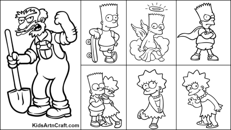 The Simpsons Coloring Pages For Kids – Free Printables - Kids Art & Craft