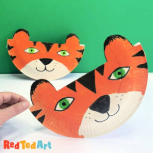 Tiger Paper Plate Crafts for Kids - Kids Art & Craft