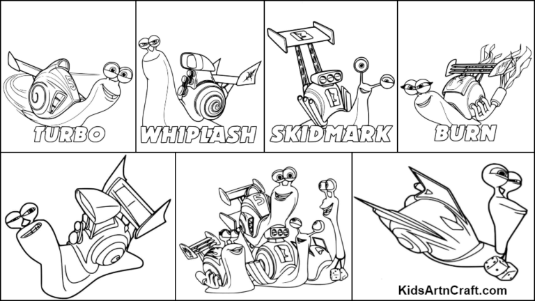 Turbo Coloring Pages For Kids – Free Printables - Kids Art & Craft