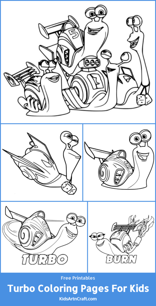 Turbo Coloring Pages For Kids – Free Printables - Kids Art & Craft