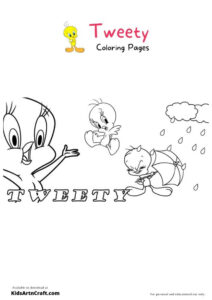 Tweety Coloring Pages For Kids – Free Printables - Kids Art & Craft