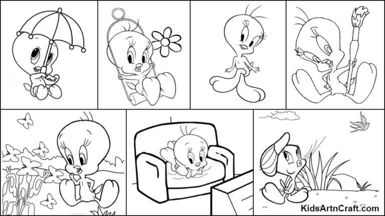 Tweety Coloring Pages For Kids – Free Printables - Kids Art & Craft