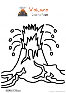 Volcano Coloring Pages For Kids – Free Printables - Kids Art & Craft