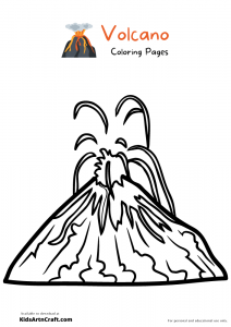 Volcano Coloring Pages For Kids – Free Printables - Kids Art & Craft