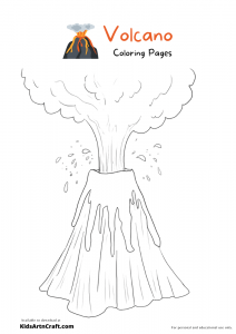 Volcano Coloring Pages For Kids – Free Printables - Kids Art & Craft