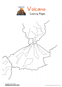 Volcano Coloring Pages For Kids – Free Printables - Kids Art & Craft