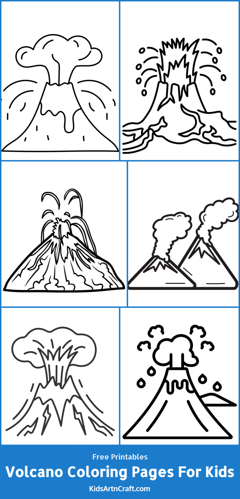 Volcano Coloring Pages For Kids – Free Printables - Kids Art & Craft