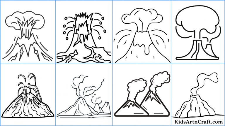 Volcano Coloring Pages For Kids – Free Printables - Kids Art & Craft