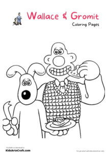 Wallace and Gromit Coloring Pages For Kids – Free Printables - Kids Art ...