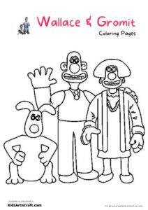 Wallace and Gromit Coloring Pages For Kids – Free Printables - Kids Art ...