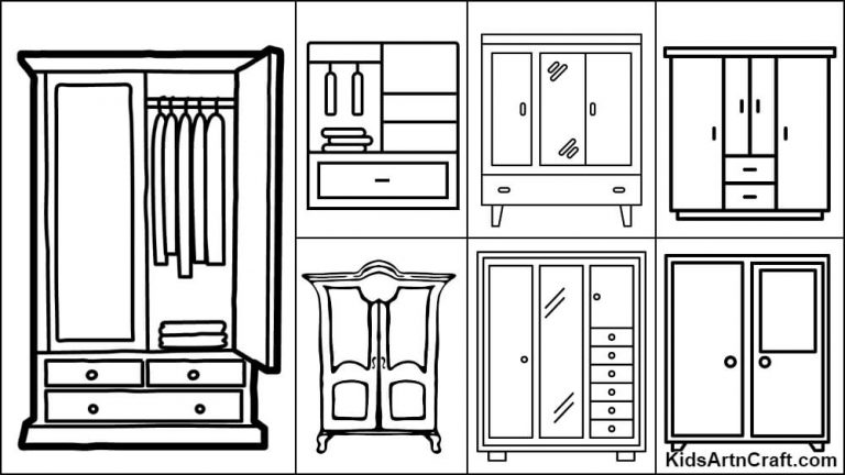 Wardrobe Coloring Pages For Kids – Free Printables - Kids Art & Craft
